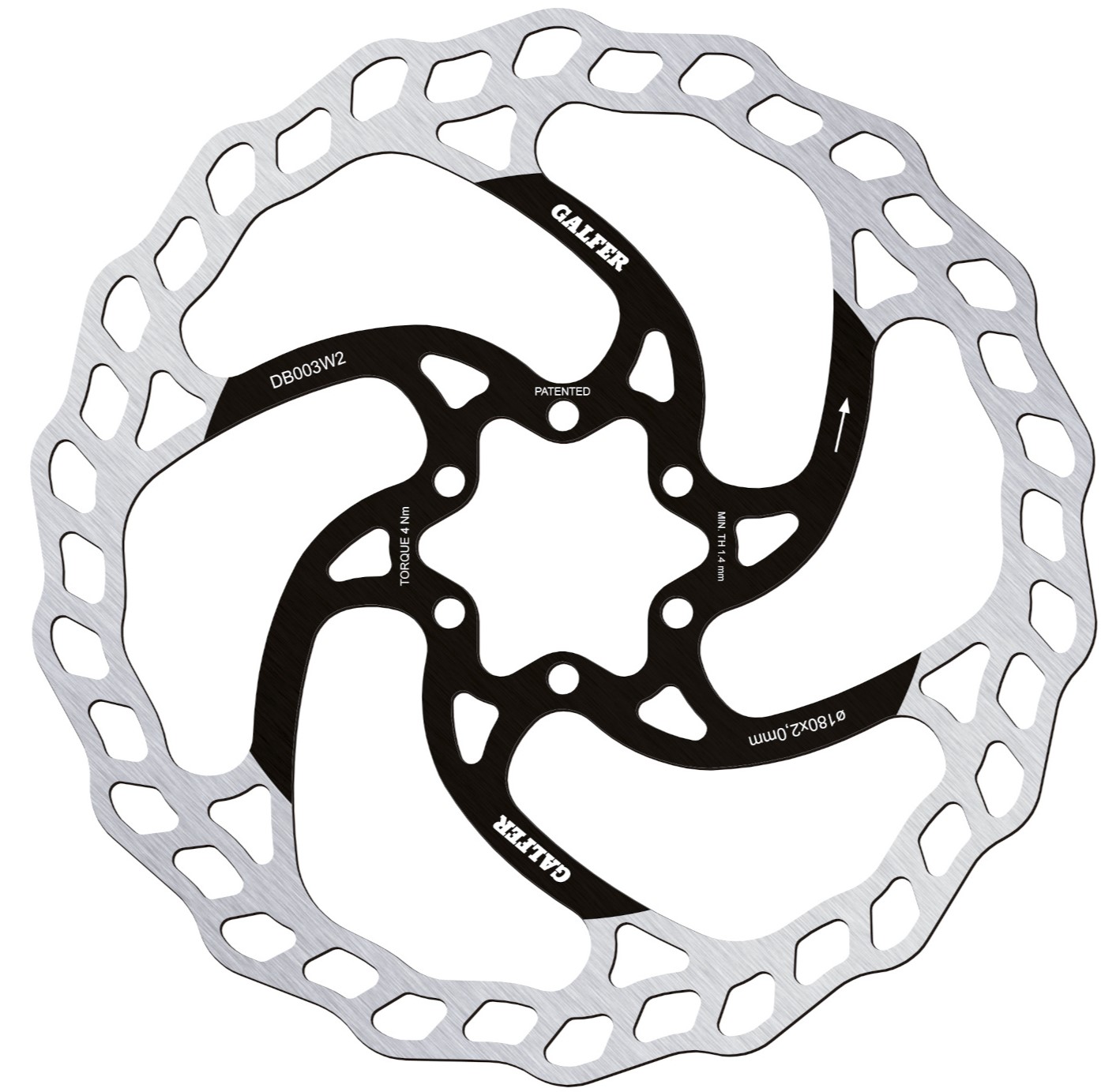 ROTOR GALFER MTB DISC WAVE 180X2.0MM